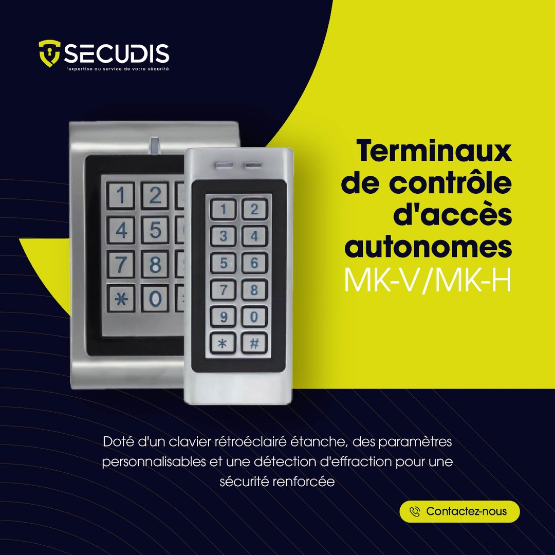 Terminaux de Contrôle d’Accès Autonomes – Modèles MK-V / MK-H – secudis.ma